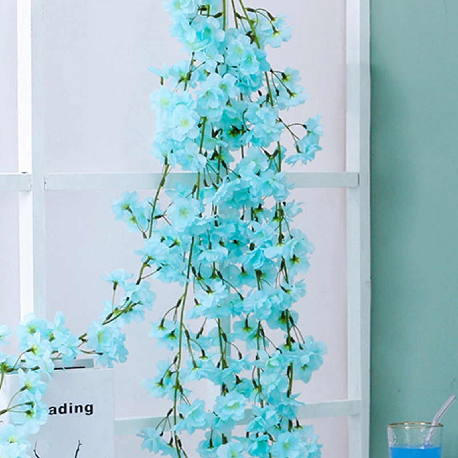 Artificial Vine Cherry Flower Sakura Blossom Garland Home Decoration ...