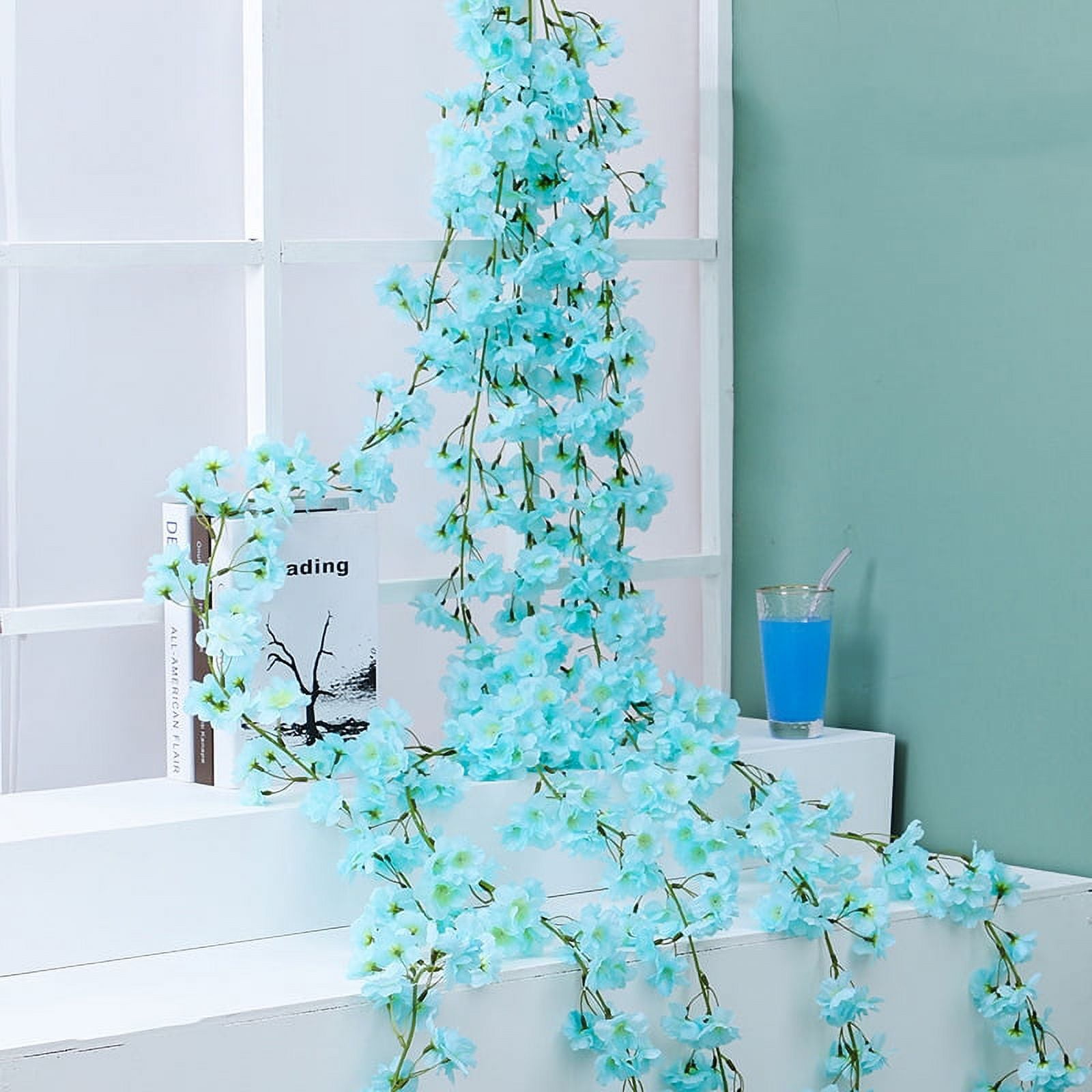 Artificial Vine Cherry Flower Sakura Blossom Garland Home Decoration ...