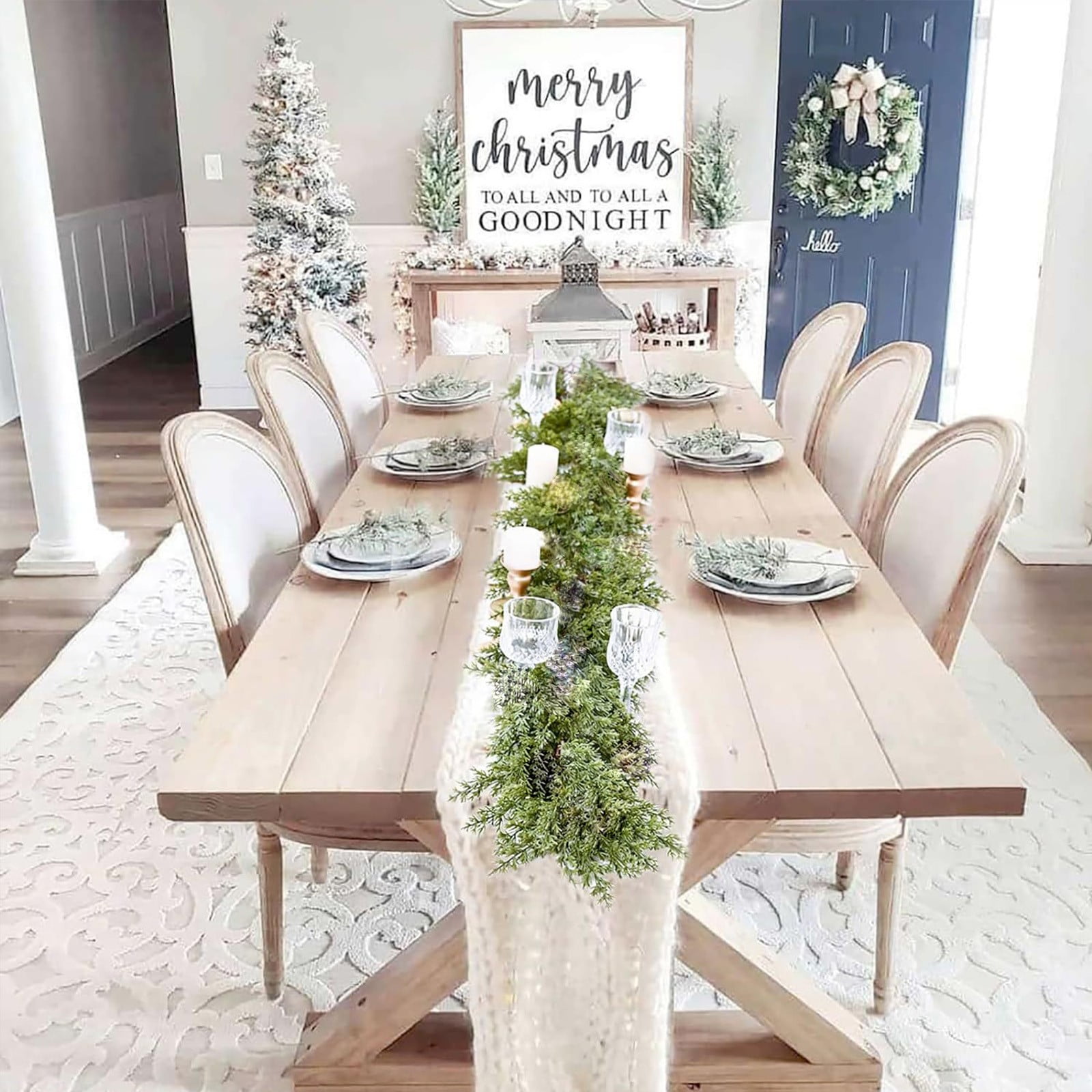 Artificial Vine Garland for Home Decor - Realistic Plastic Rattan Leaves for Fireplace, Wedding ...