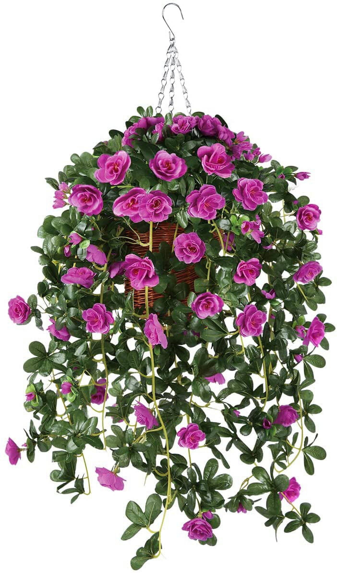 Artificial Vine Silk Petunia Flowers,Hanging Plant in Basket,Coconut ...