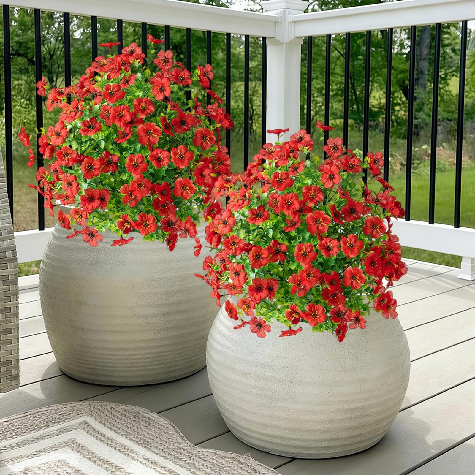 Artificial Violet Eucalyptus Flower Stake, Outdoor Decorative Ground ...