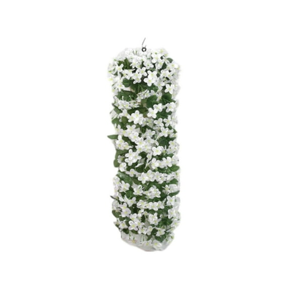Artificial Violet Garland White Silk Flower Wall Hanging Wedding Home ...