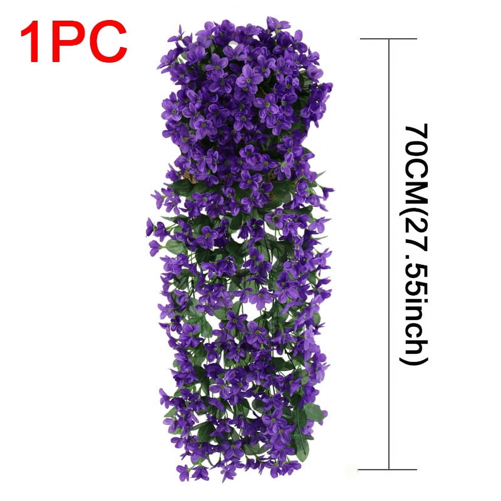 Artificial Violet Hanging Flowers Wall Decor 80/90cm Silk Flower Vines ...