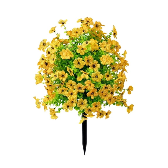Artificial Violet Stake Flowers, Realistic Garden Decor, Faux Bonsai ...