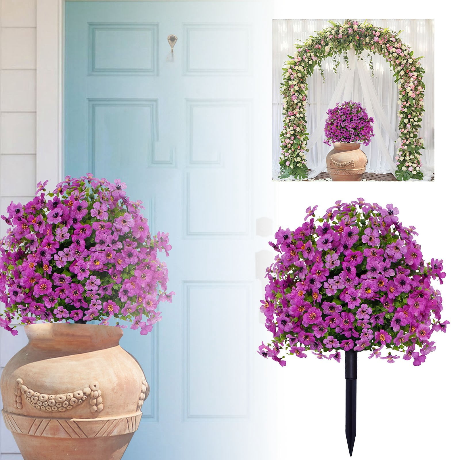 Topiary - Artificial Ball Shaped Bushes for Front Porch, Garden Decor ...