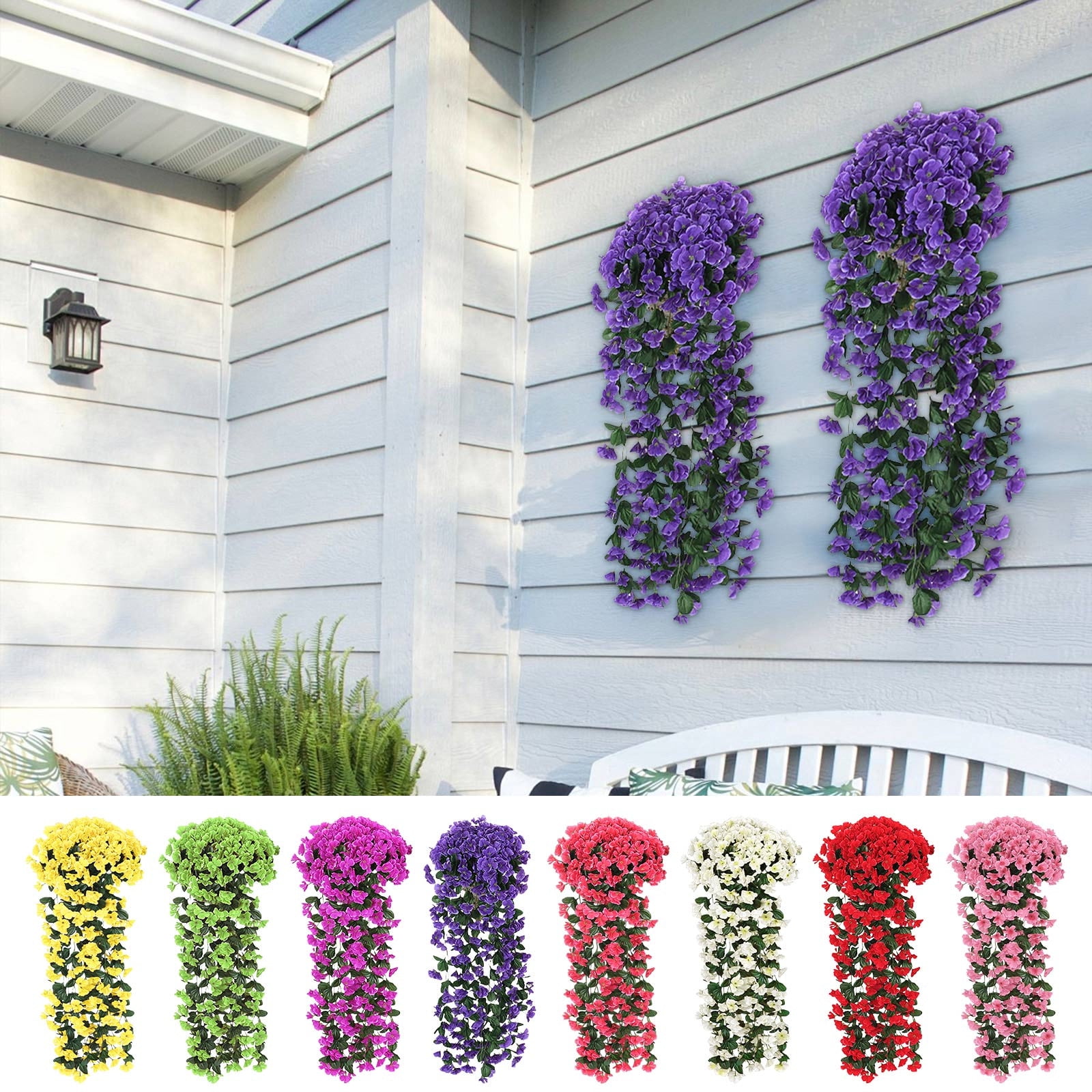 Artificial Violet Wall Hanging, Fake Wedding Home Decor, Simulation ...
