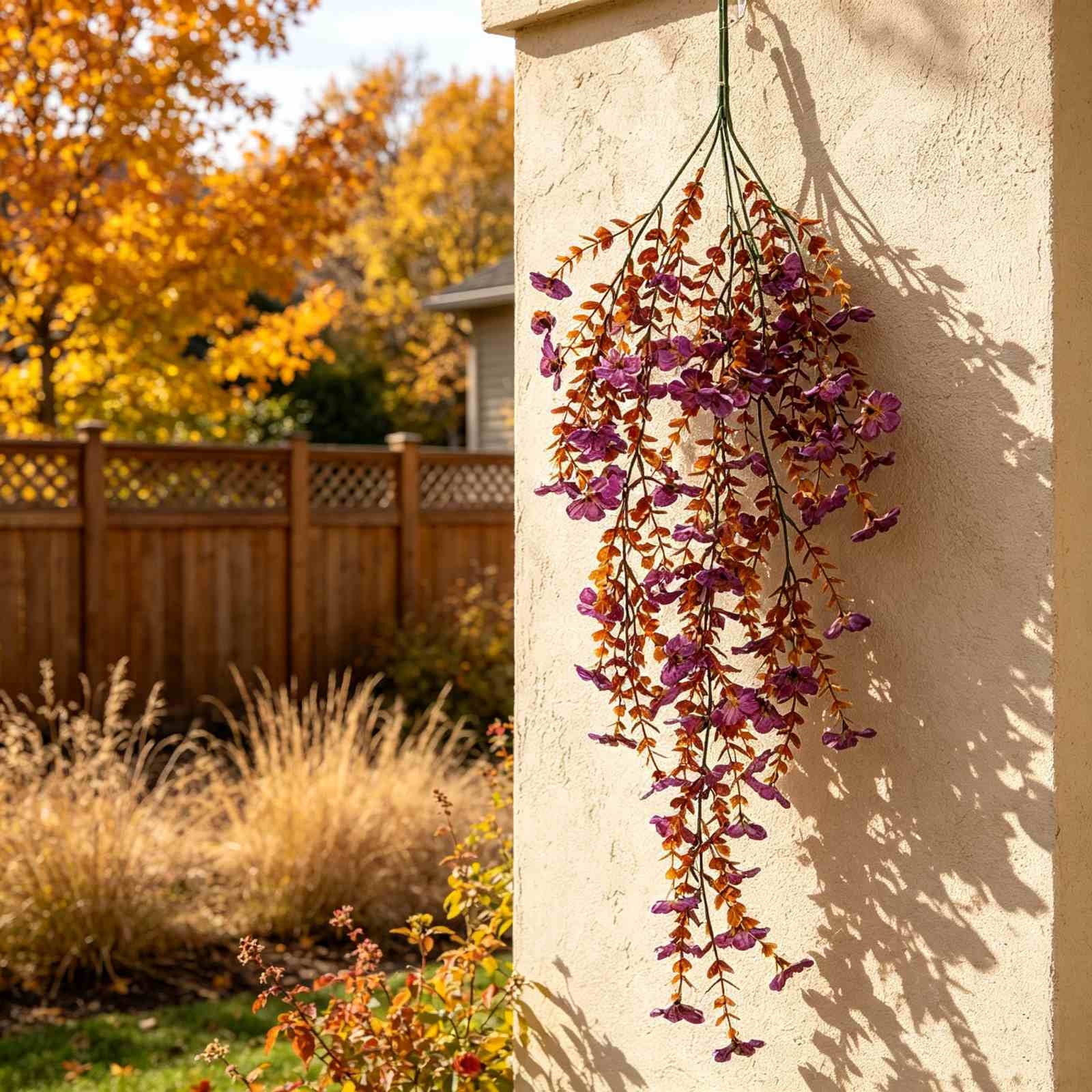 Artificial Violet Wall Hanging, Purple Restaurant Flower Decor ...