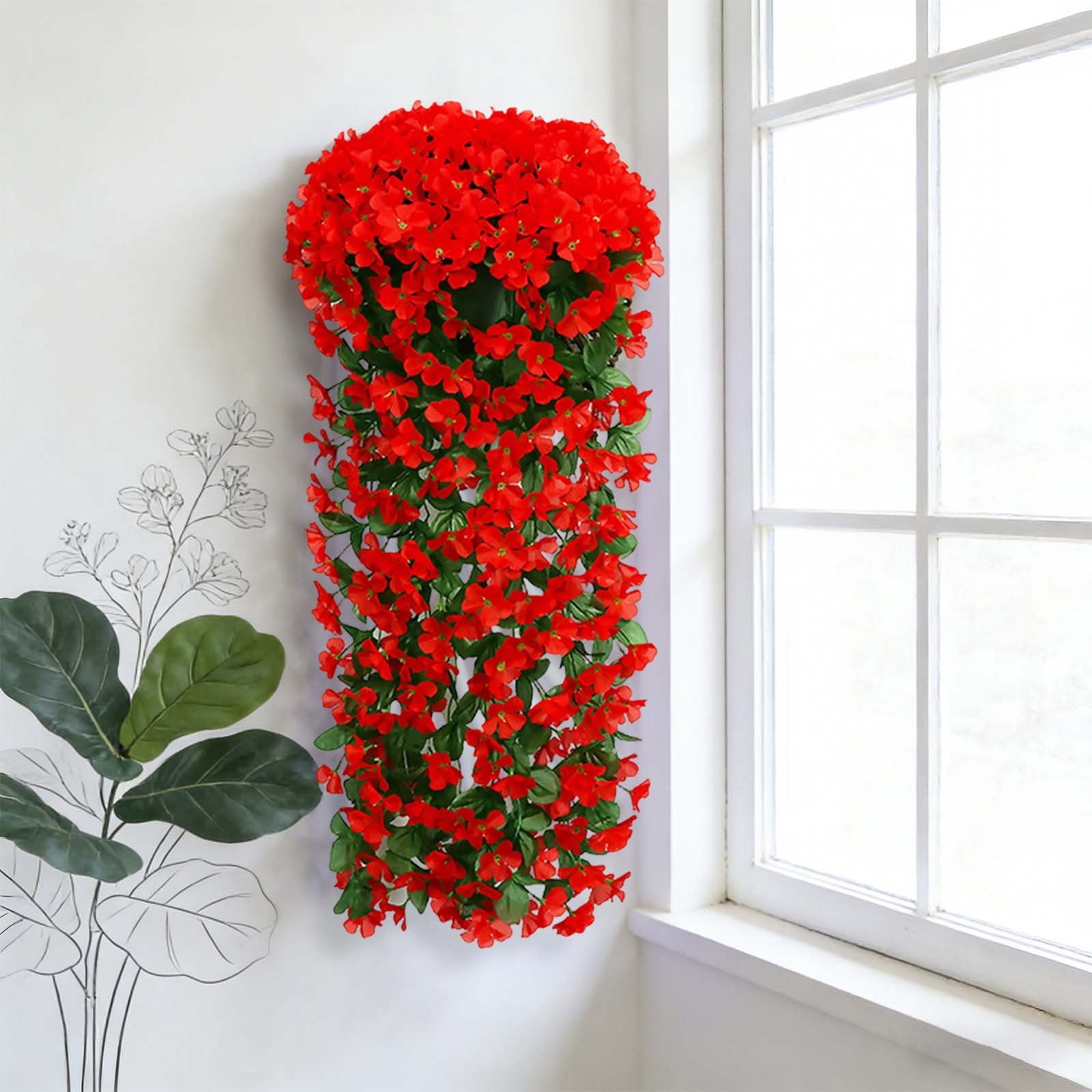 Artificial Violet Wisteria Hanging Garland Flowers | Faux Silk Orchid ...
