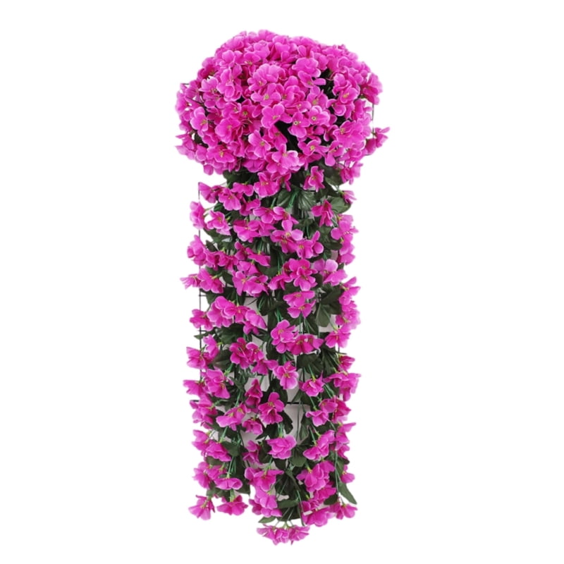Artificial Violets Wall Hanging Flower Realistic Faux Floral ...