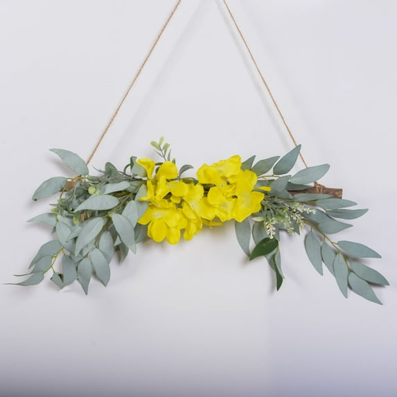 Artificial Wall Decor Flower Garland Farmhouse Hanging Leaves with ...