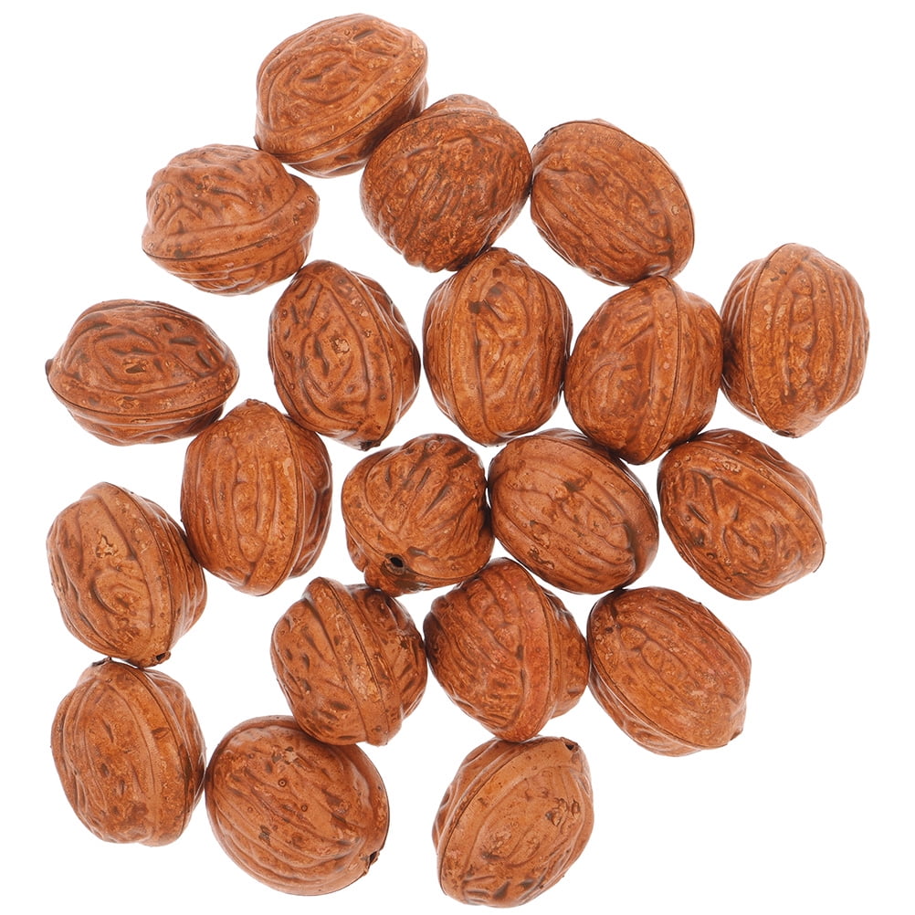 Artificial Walnut 50 Pcs Nuts Decorations Lifelike for Home Almonds ...