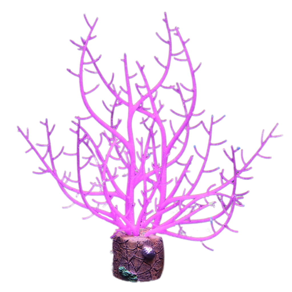 Artificial Water Plant Tree Aquarium Plant Glow in Dark Fish Tanks ...