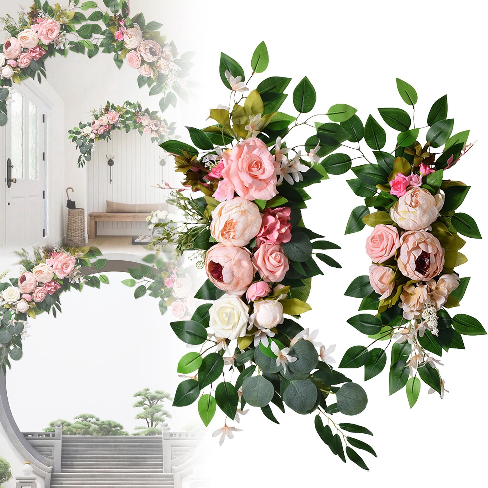 Artificial Wedding Arch Flower 2Pcs,Elegant Floral Display for Ceremony ...