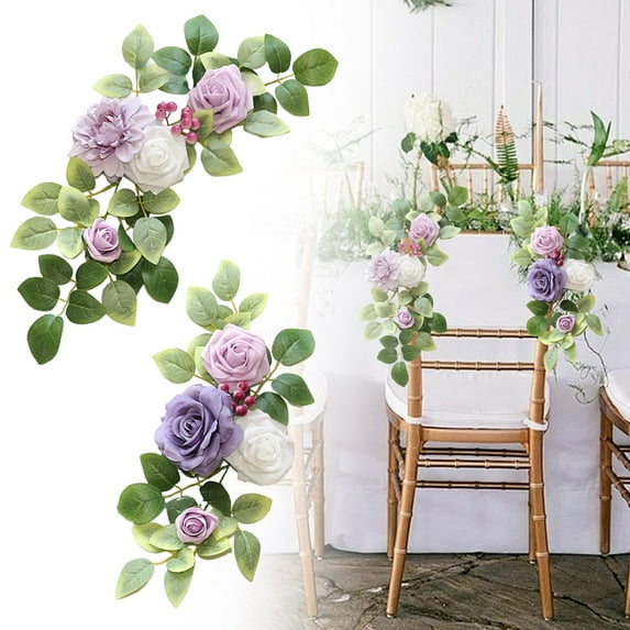 Artificial Wedding Arch Flowers 2PCS Realistic Artificial Roses ...