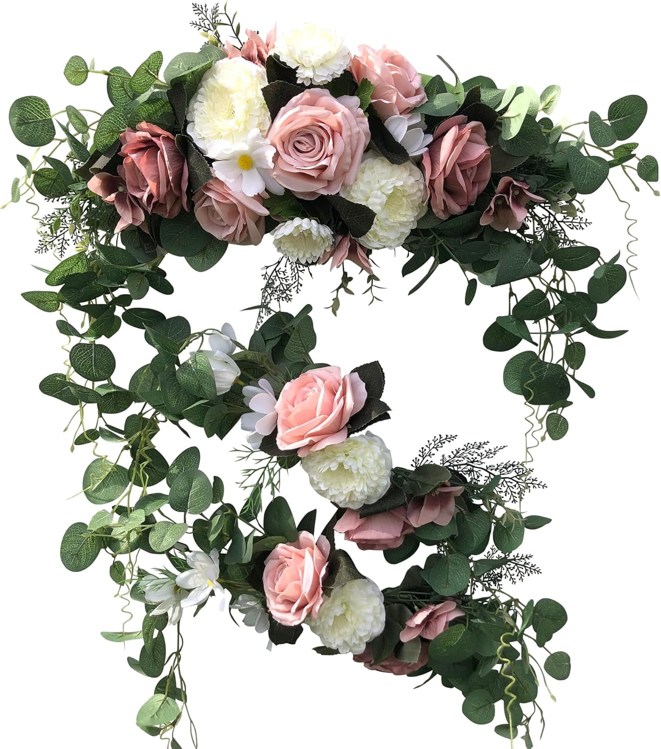 Artificial Wedding Arch Flowers, 3Pcs Set of White Rose Decorative ...