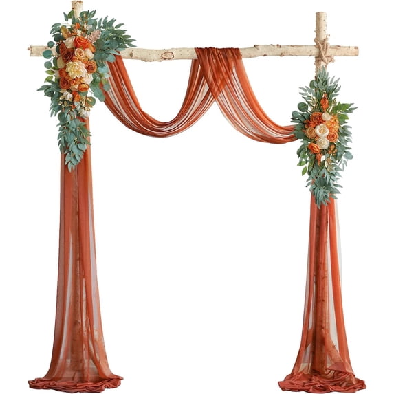 Artificial Wedding Arch Flowers Kit(Pack of 3) with 26Ft Shiny Wedding ...