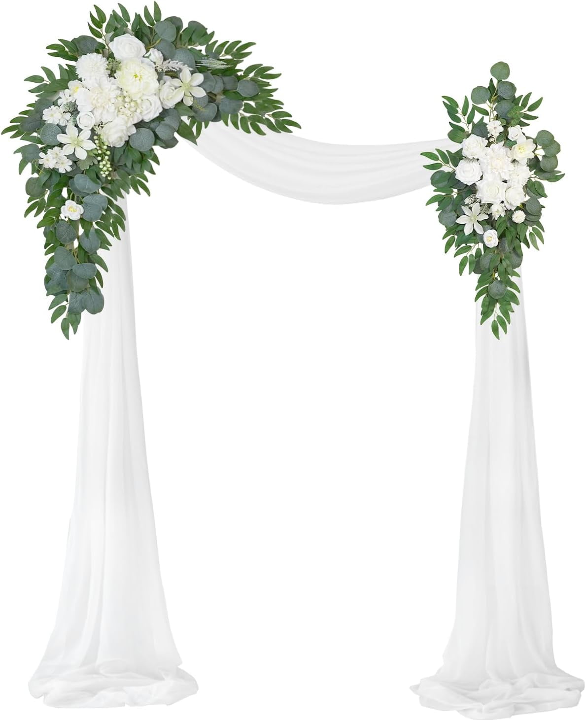 Artificial Wedding Arch Flowers Kit (Pack of 3), 2Pcs Artificial Flower ...