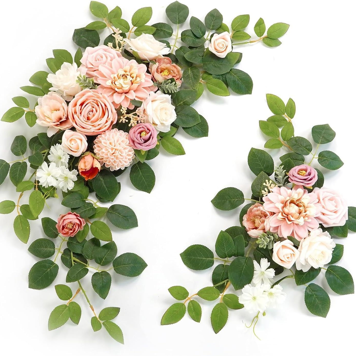 Artificial Wedding Arch Flowers Swags Set of 2, Artificial Flower Swag ...