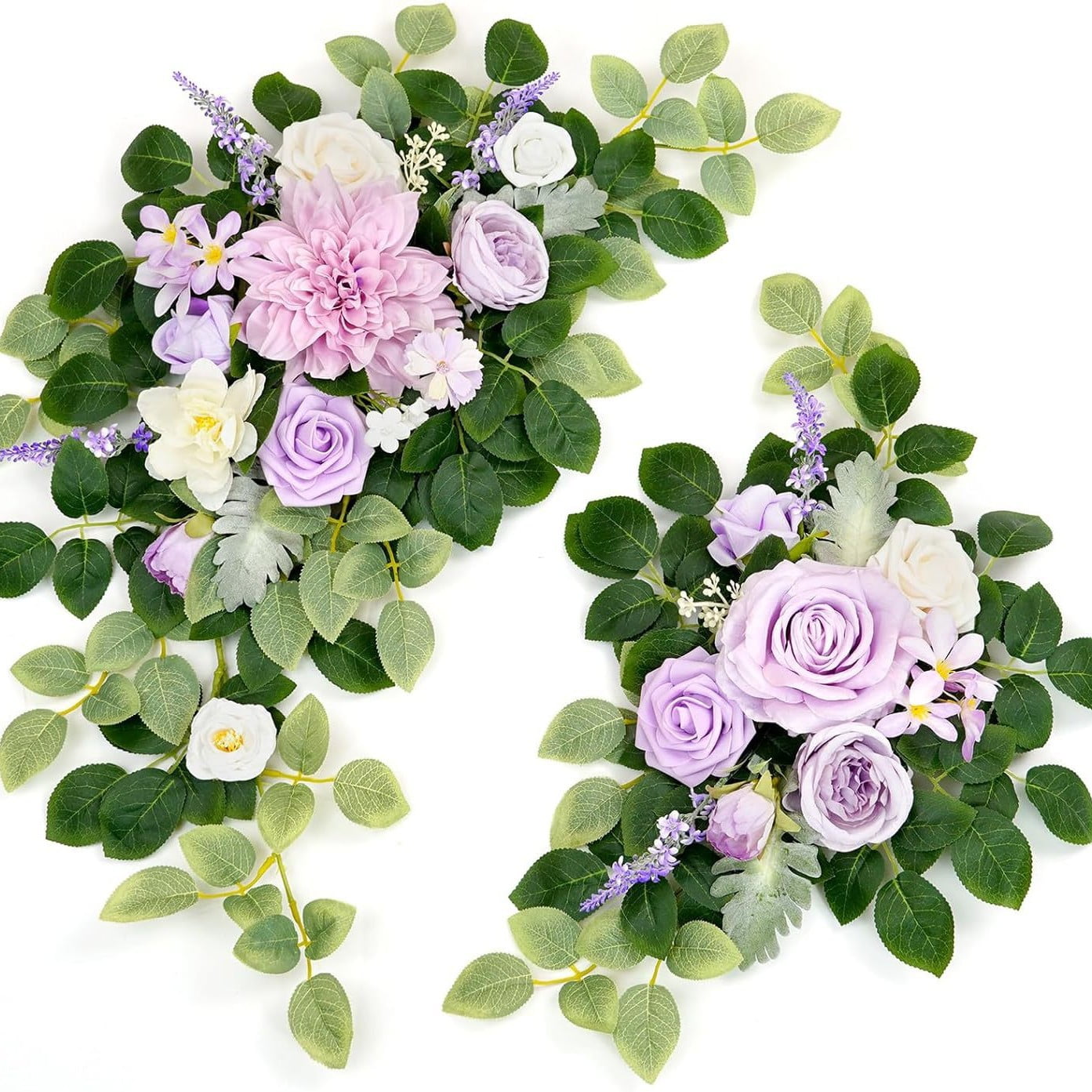 Artificial Wedding Arch Flowers Swags Set of 2, Artificial Flower Swag ...
