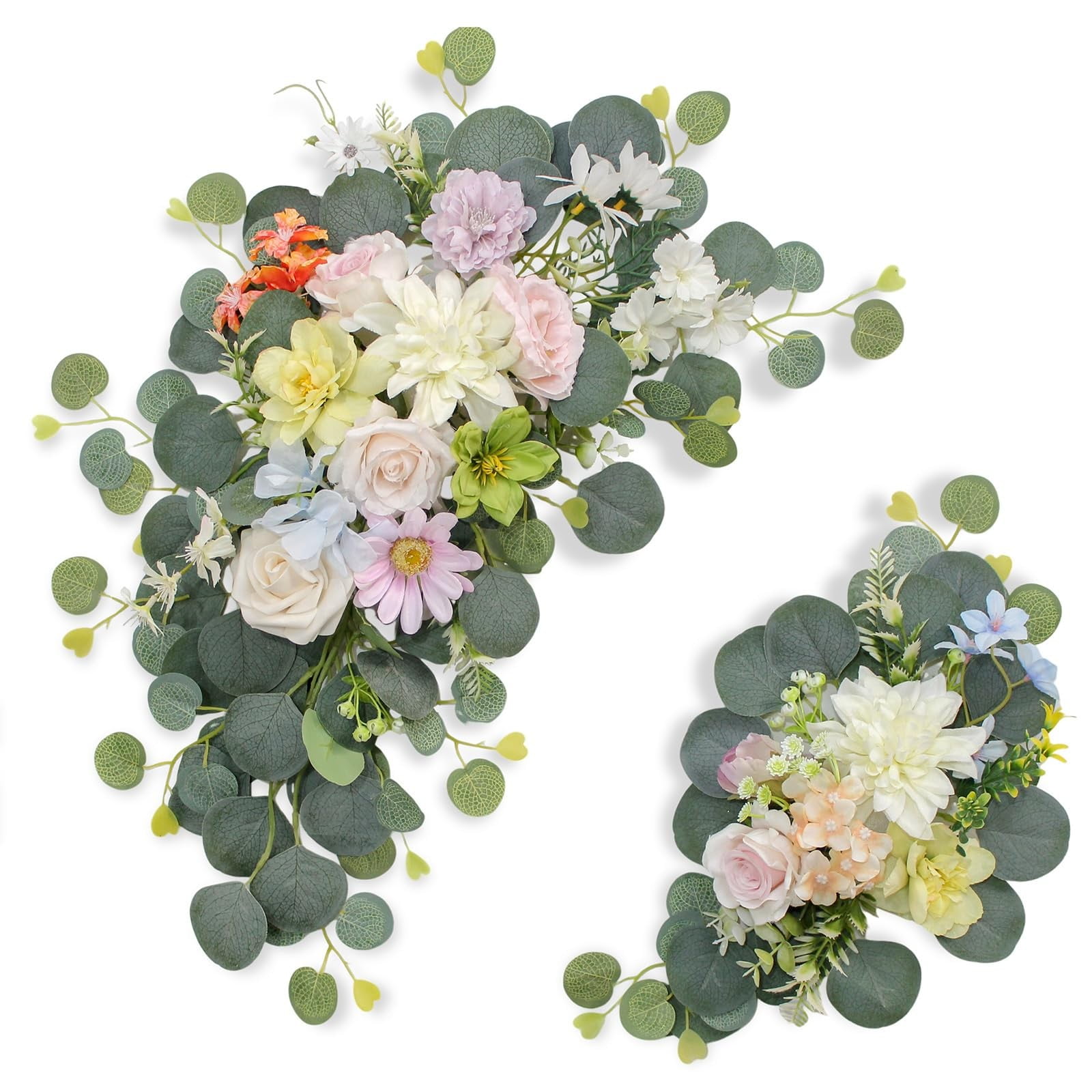 Artificial Wedding Arch Flowers for Wedding Sign,Set of 2 for Wedding ...