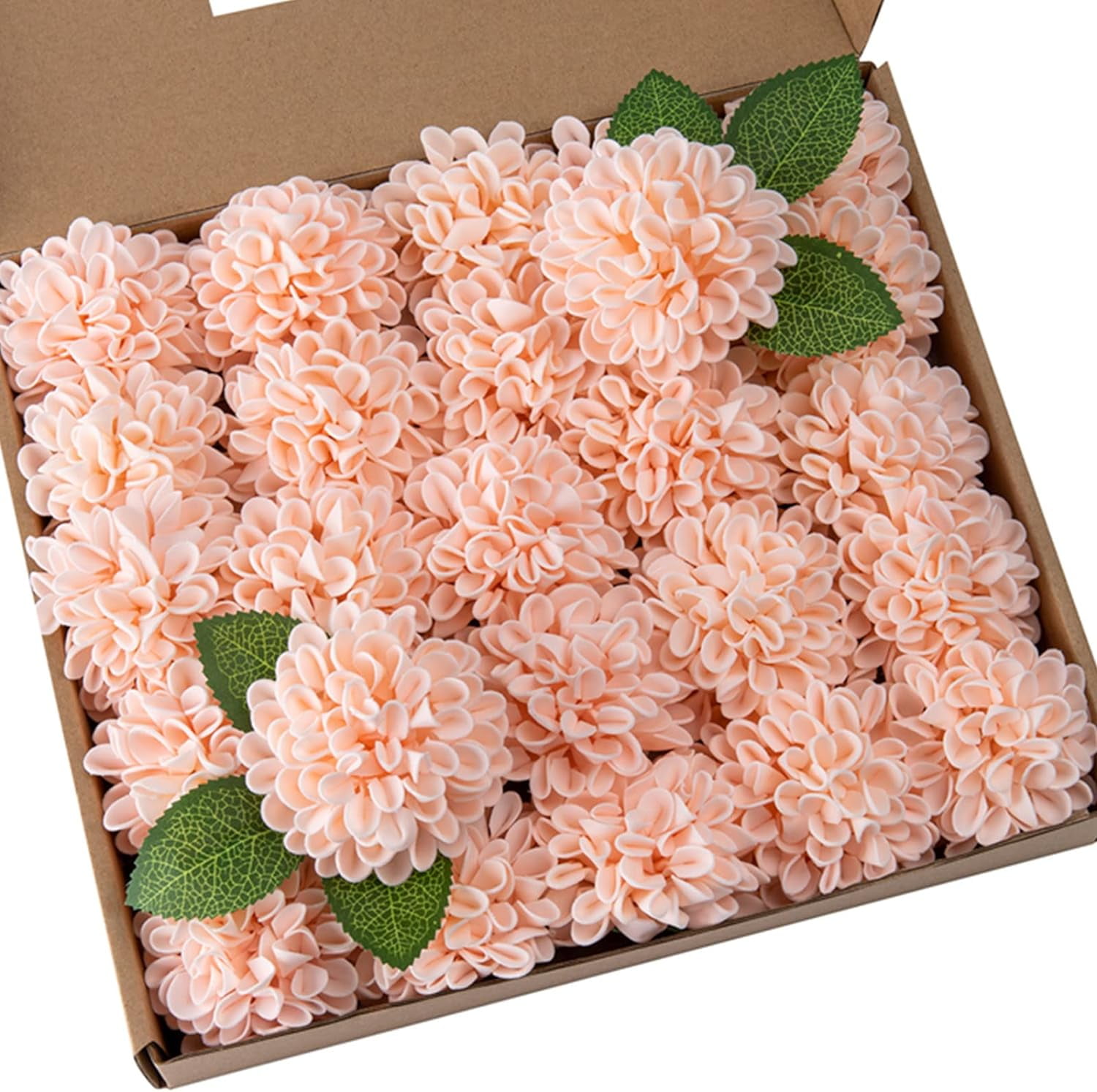 Artificial Wedding Dahlia Flowers Fake Foam Roses with Stem for Wedding ...