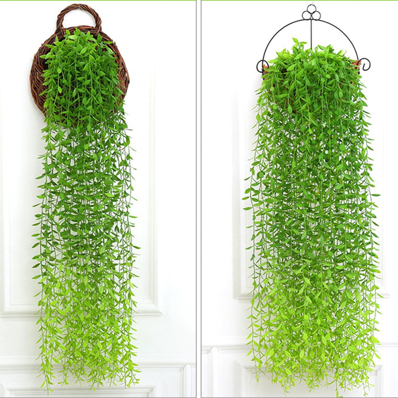 Artificial Weeping Willow Vine | 5-Pack Fake Hanging Plants for Indoor ...