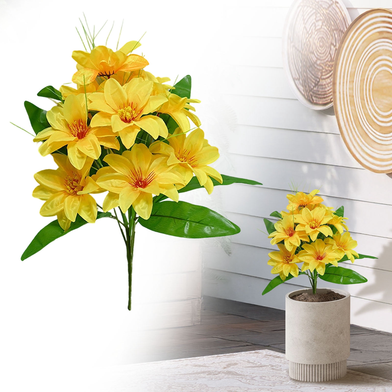 Artificial West Lotus Bouquet,12 Head Fake Flowers For Home Decor ...