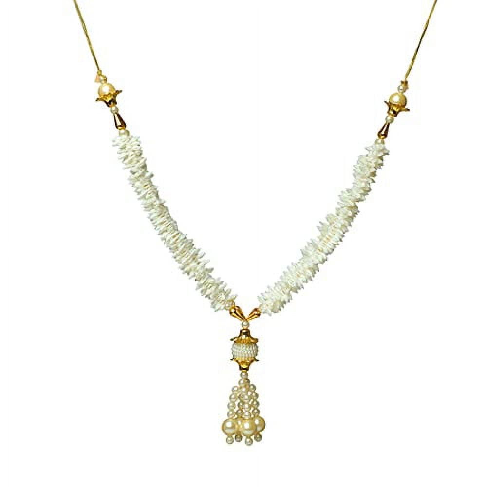 Artificial White Flowers Mala Kanti Garland Haar Mala for Idol-Mala for ...