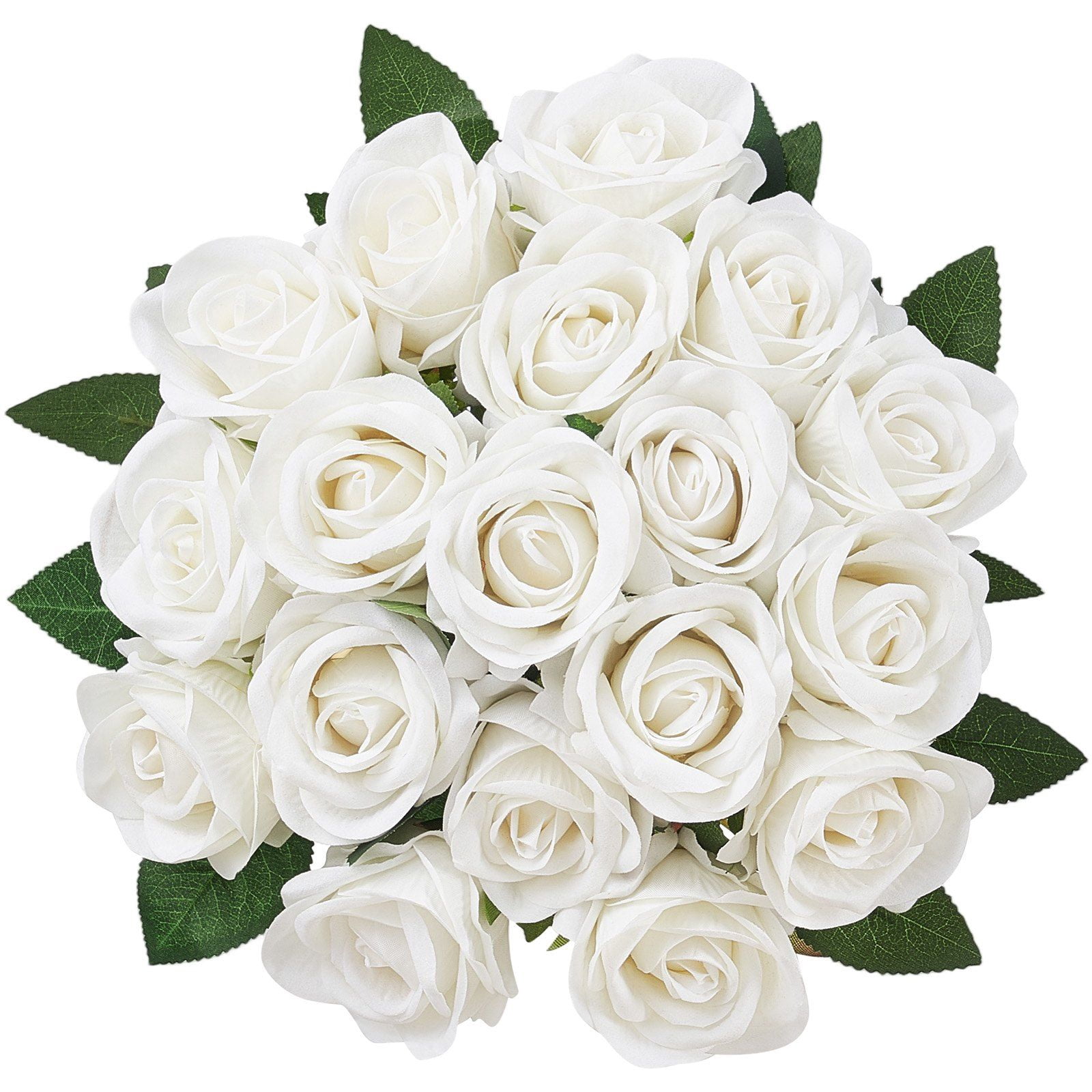 Artificial White Roses, 120-Pack Realistic Foam Fake Rose Flowers with ...
