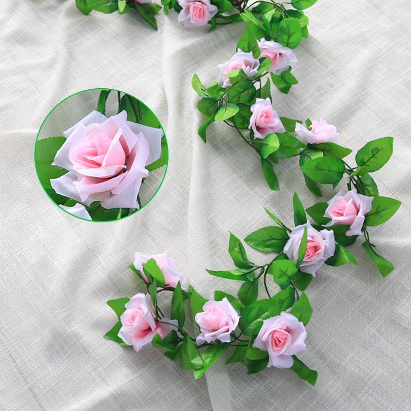 Artificial Wildflower Wreath | Spring Summer Faux Floral Rattan ...