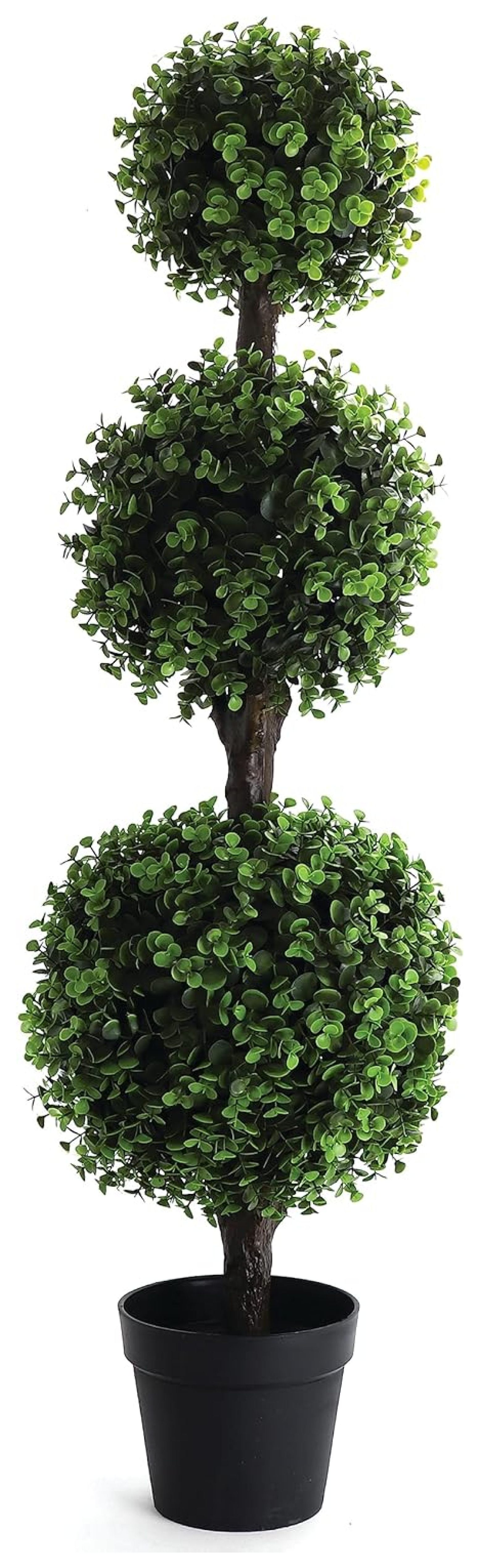 Artificial Wintergreen Topiary Tree - 4' Wintergreen Tree - Indoor ...