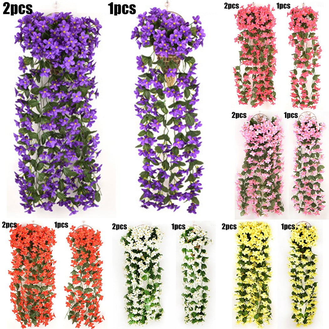 Artificial Wisteria Fake Flowers Vine For Hanging Basket Wedding ...