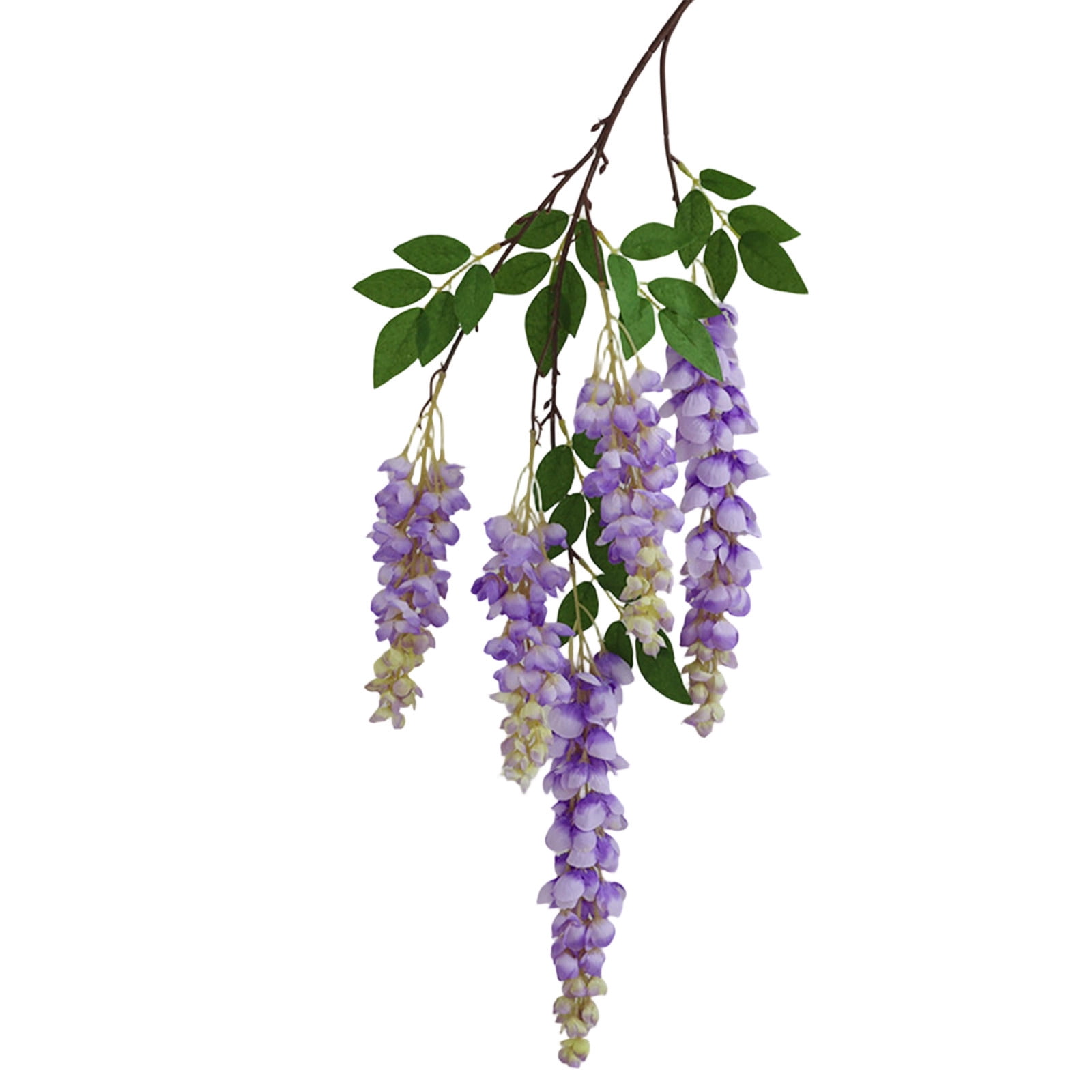 Artificial Wisteria Flower Long Stemmed Plastic Hanging Ornament Indoor ...