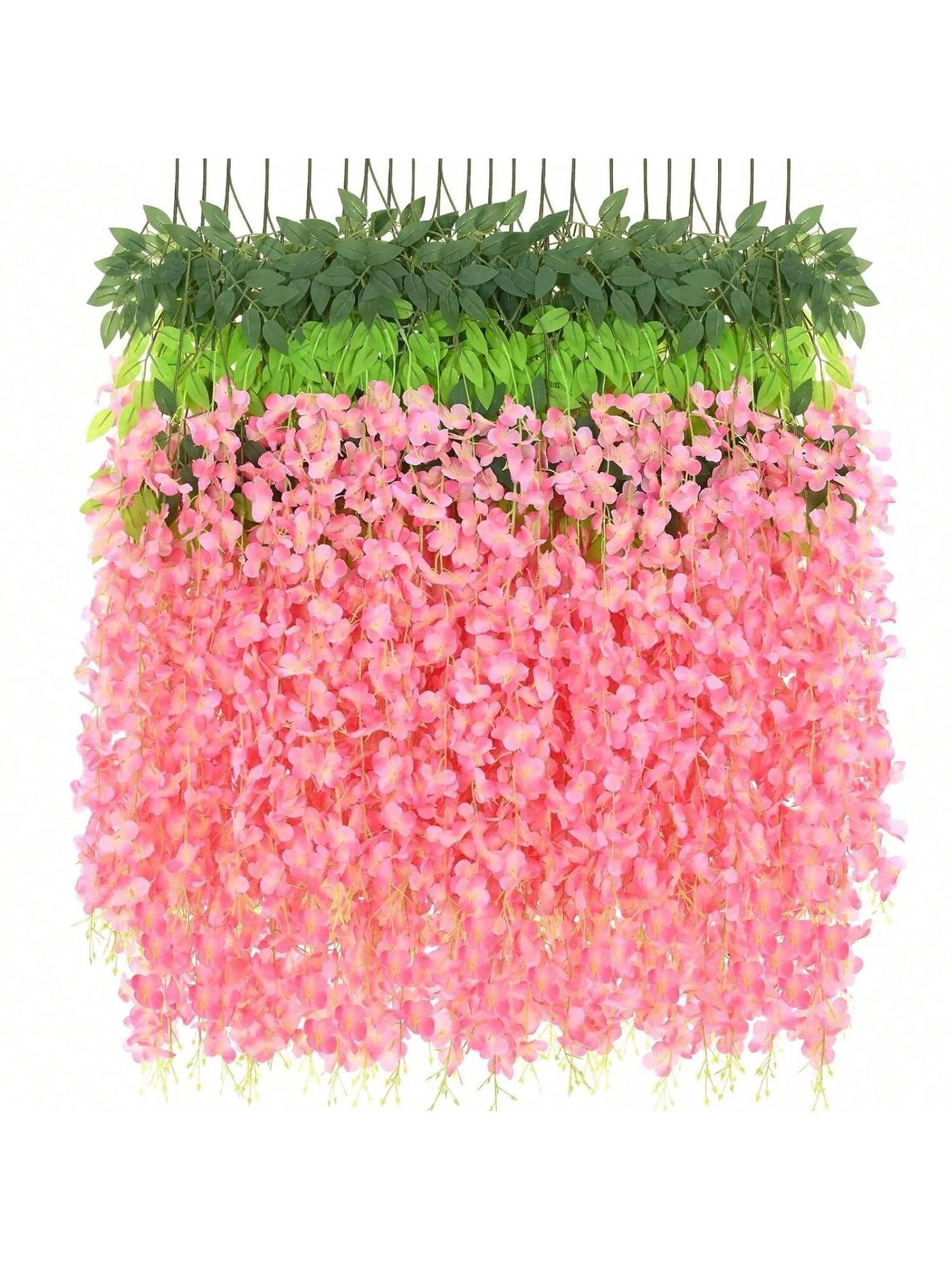 Artificial Wisteria Garland Silk Vines Decor Home Wedding Arch Wall ...