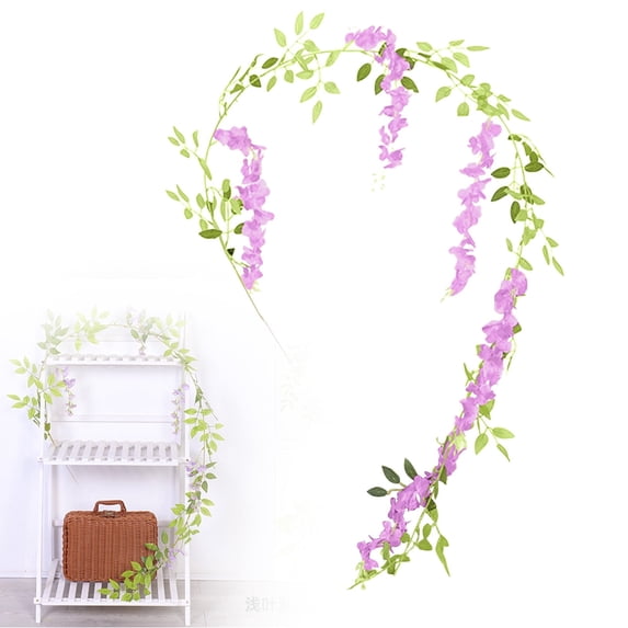Artificial Wisteria Hanging Flowers - 74.8 Inch Rattan Vine String for ...