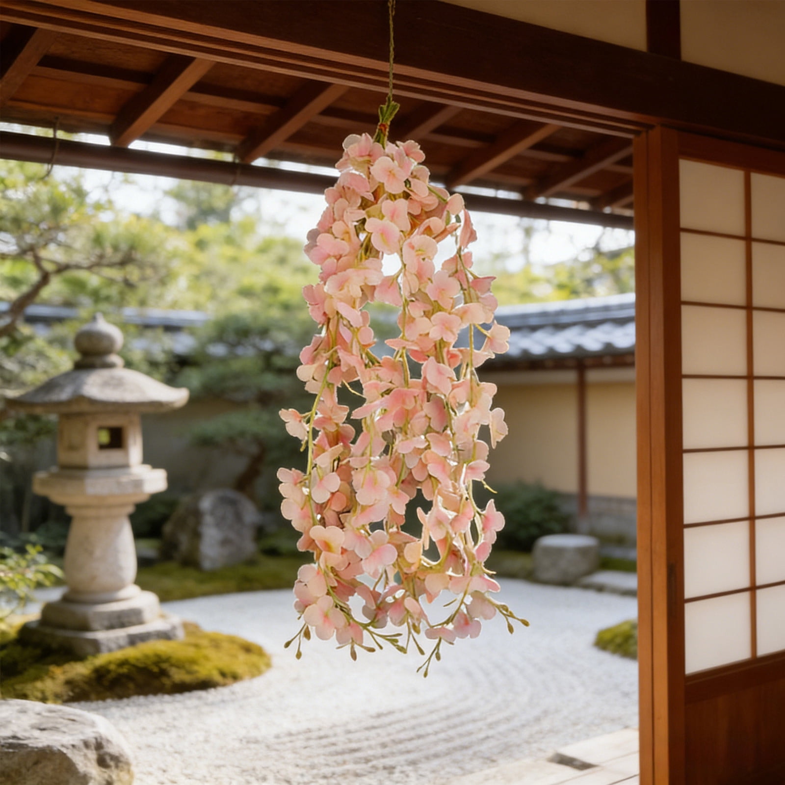 Artificial Wisteria Vines Realistic Silk Hanging Flowers Faux Wisteria ...
