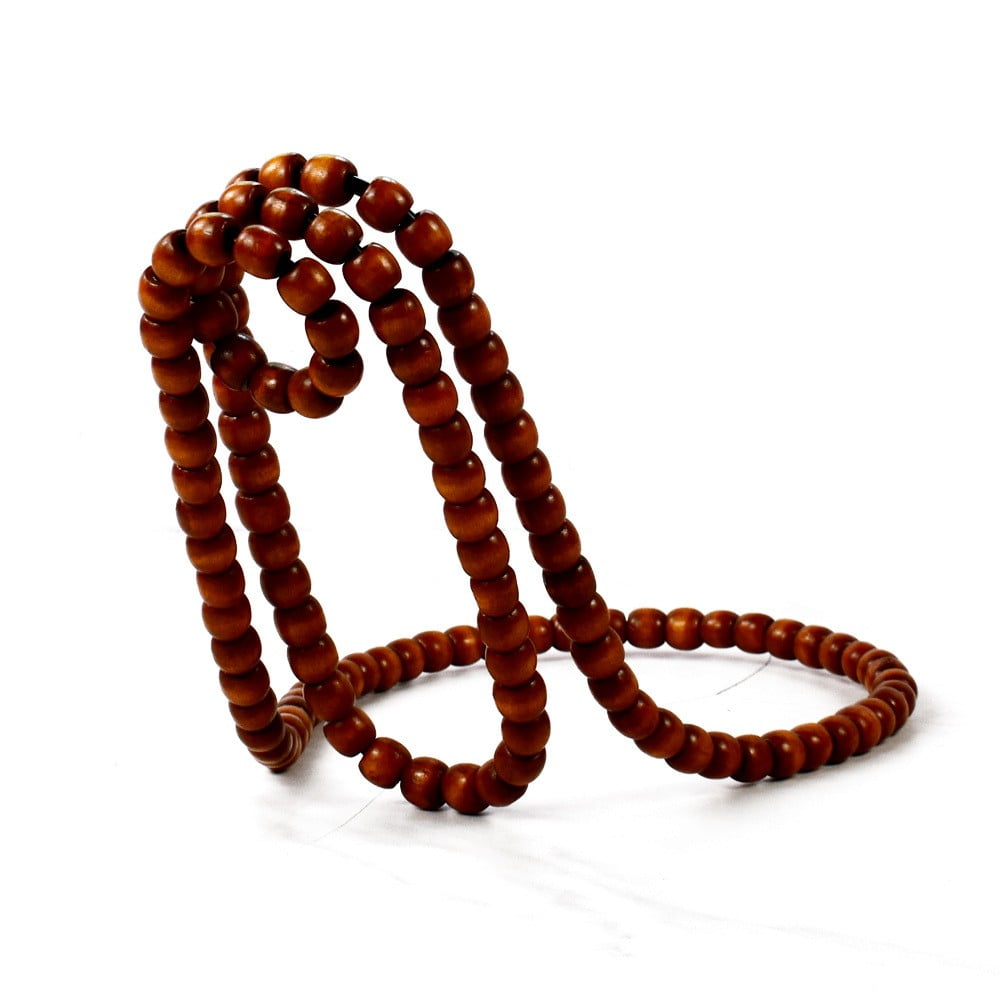 Artificial Wooden Bead Chain Floating Wine Rack, Wooden Wine Bottle ...