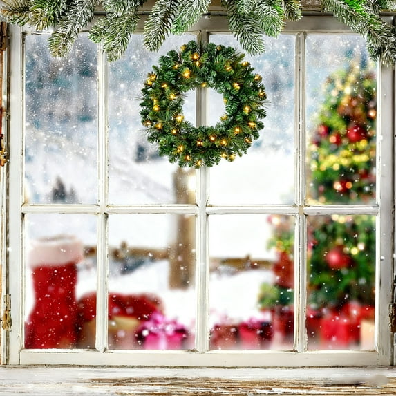 Artificial Wreath for Front Door Outdoor Indoor, Green Olive Leaf ...