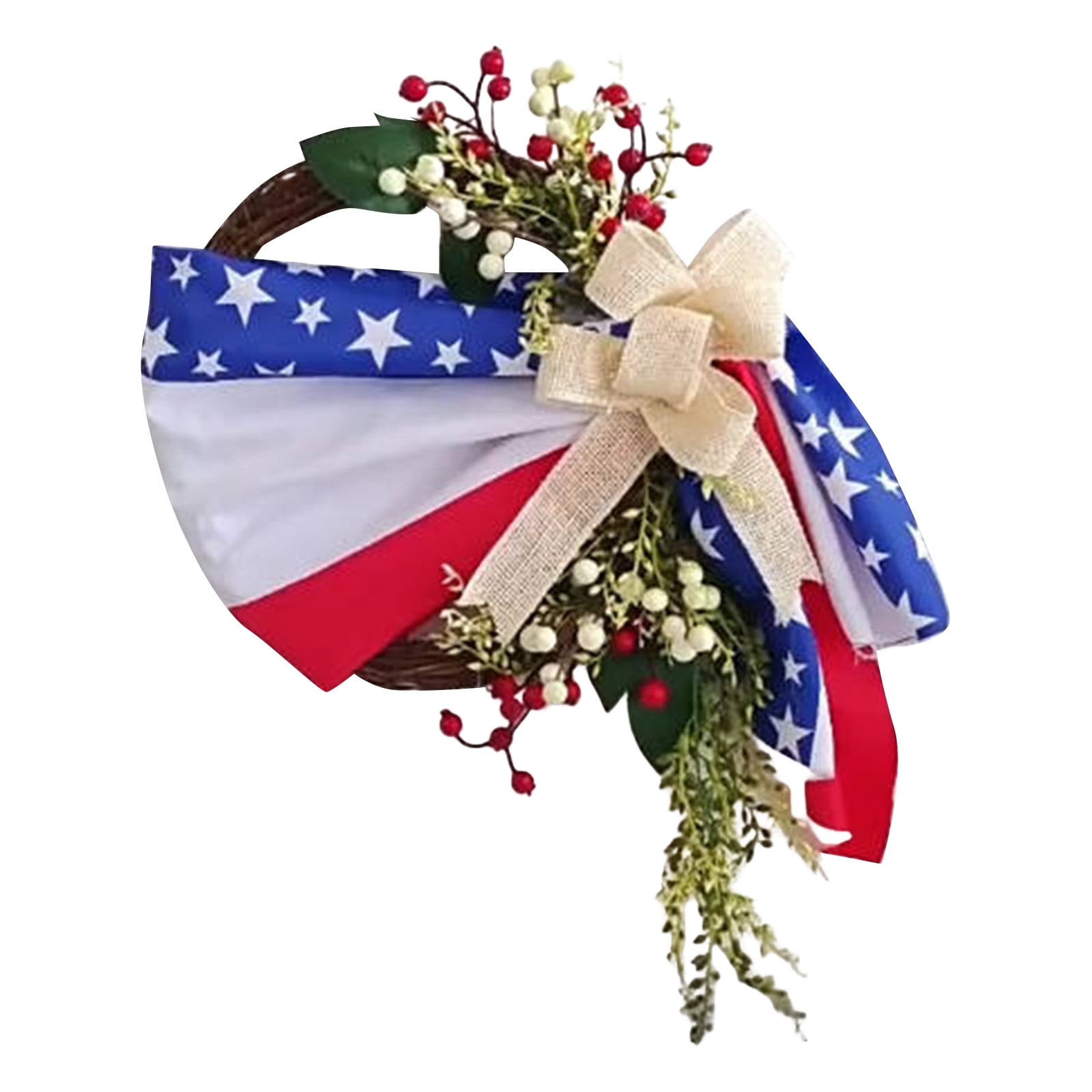 Artificial Wreath - Memorial Day Independence Day Veterans Day Front ...