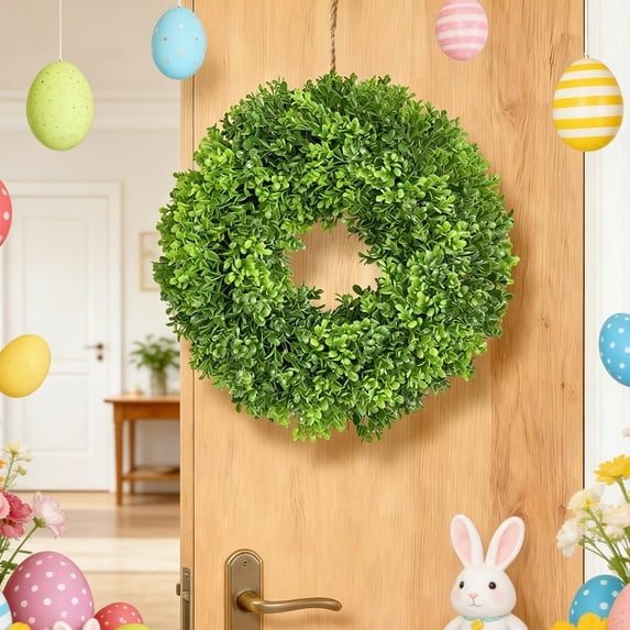 Artificial Wreath Wall Decor Living Room, Modern Door Green Wreaths for ...