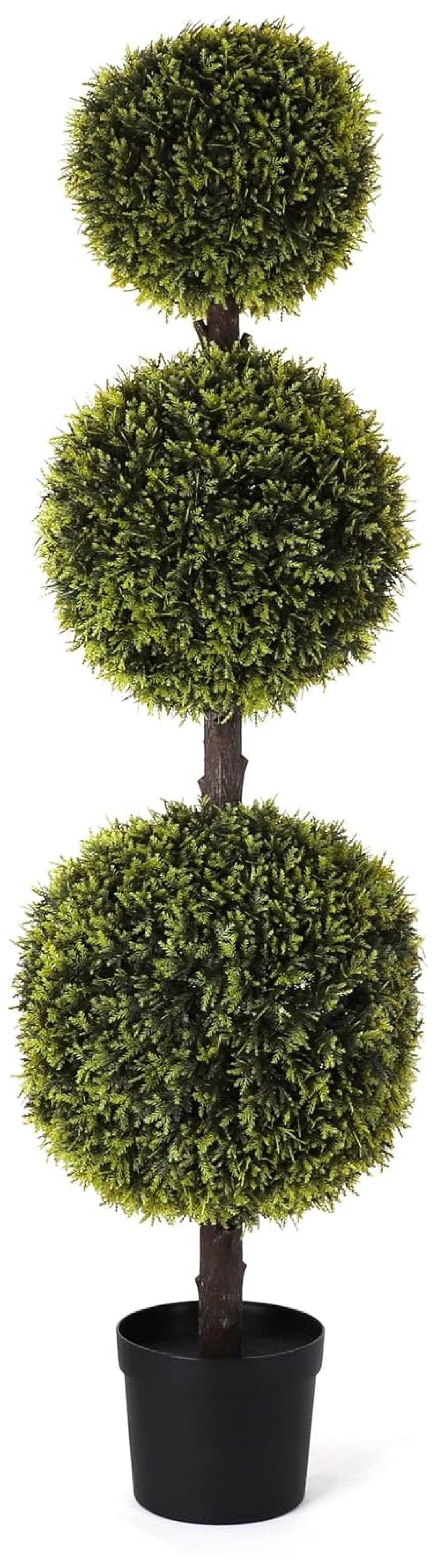 Artificial Yellow Cypress Topiary Tree - Yellow Cypress 4' Tree ...