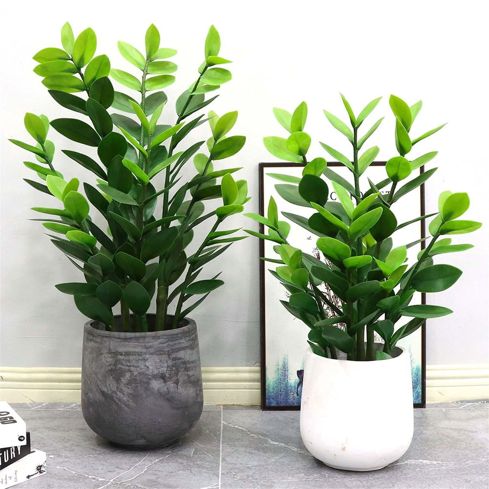 Artificial ZZ Plants, Real Touch Faux Zamioculas Zamiifolia Greenery ...