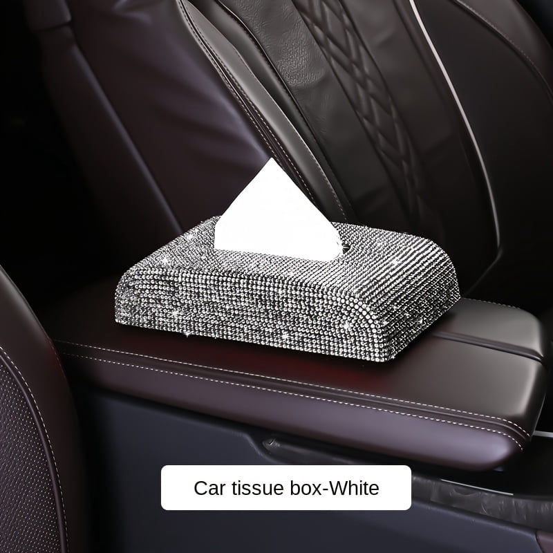 Artificial crystal diamond tissue box set, suitable for use in car ...