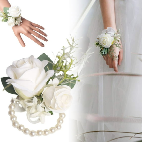Artificial flowers,Rose Wrist Corsage Wristlet Bracelet And Men ...