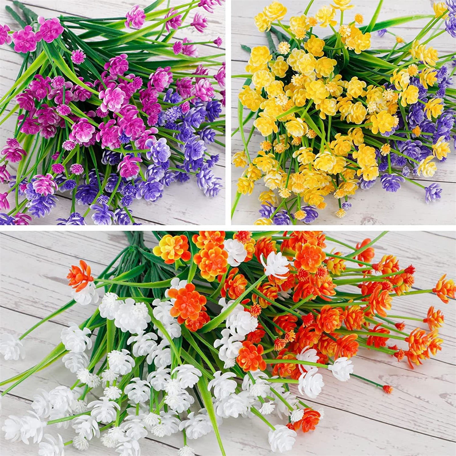 Artificial flowers! Spring Simulation Ground Insert Green Plants Set ...