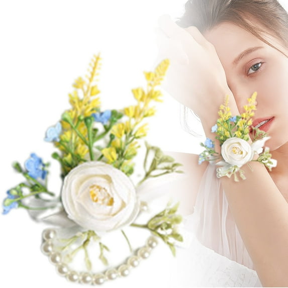 Artificial flowers,Wrist Flower Set Artificial Hand Flower And ...