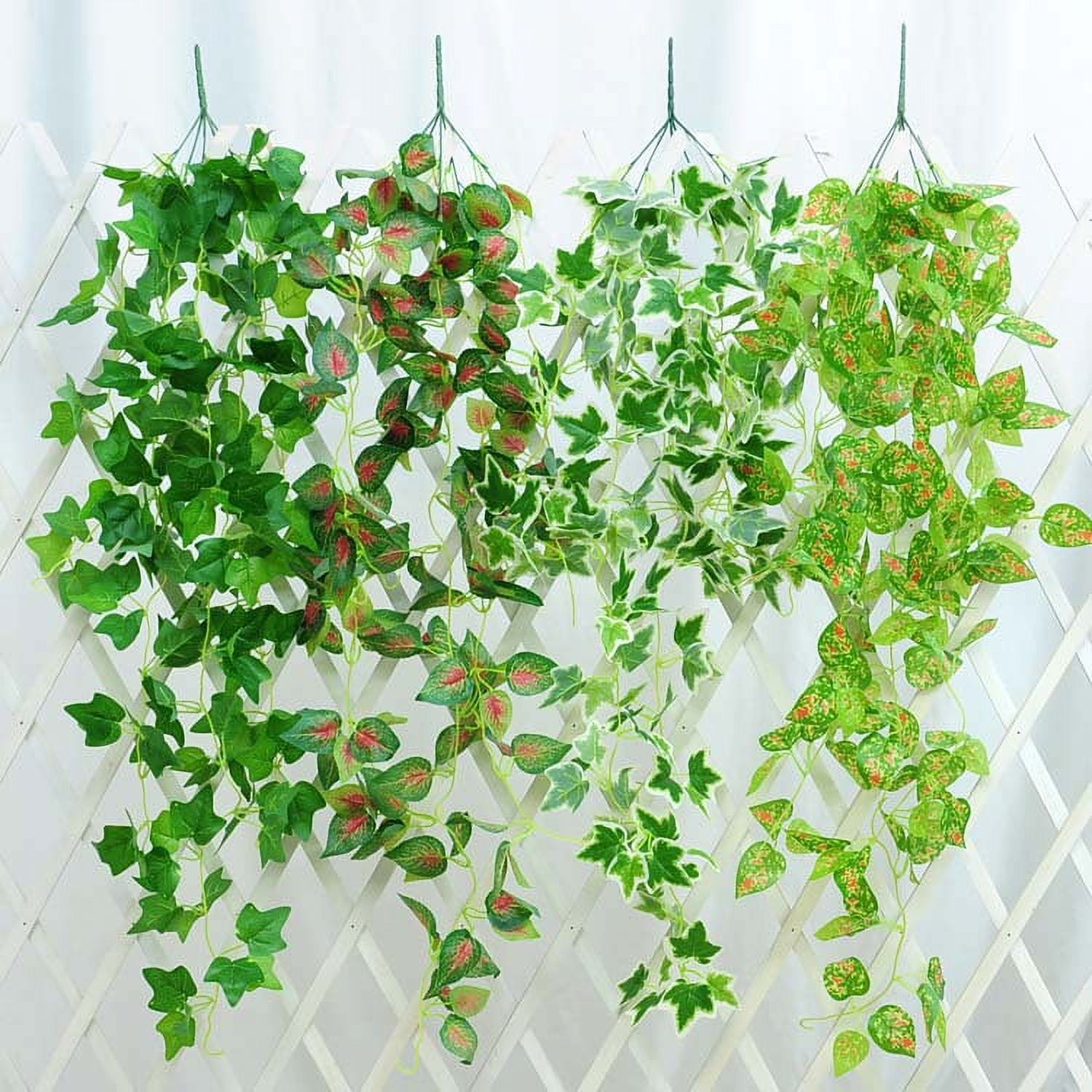 Artificial green plant rattan green radish plant wall hanging basket ...