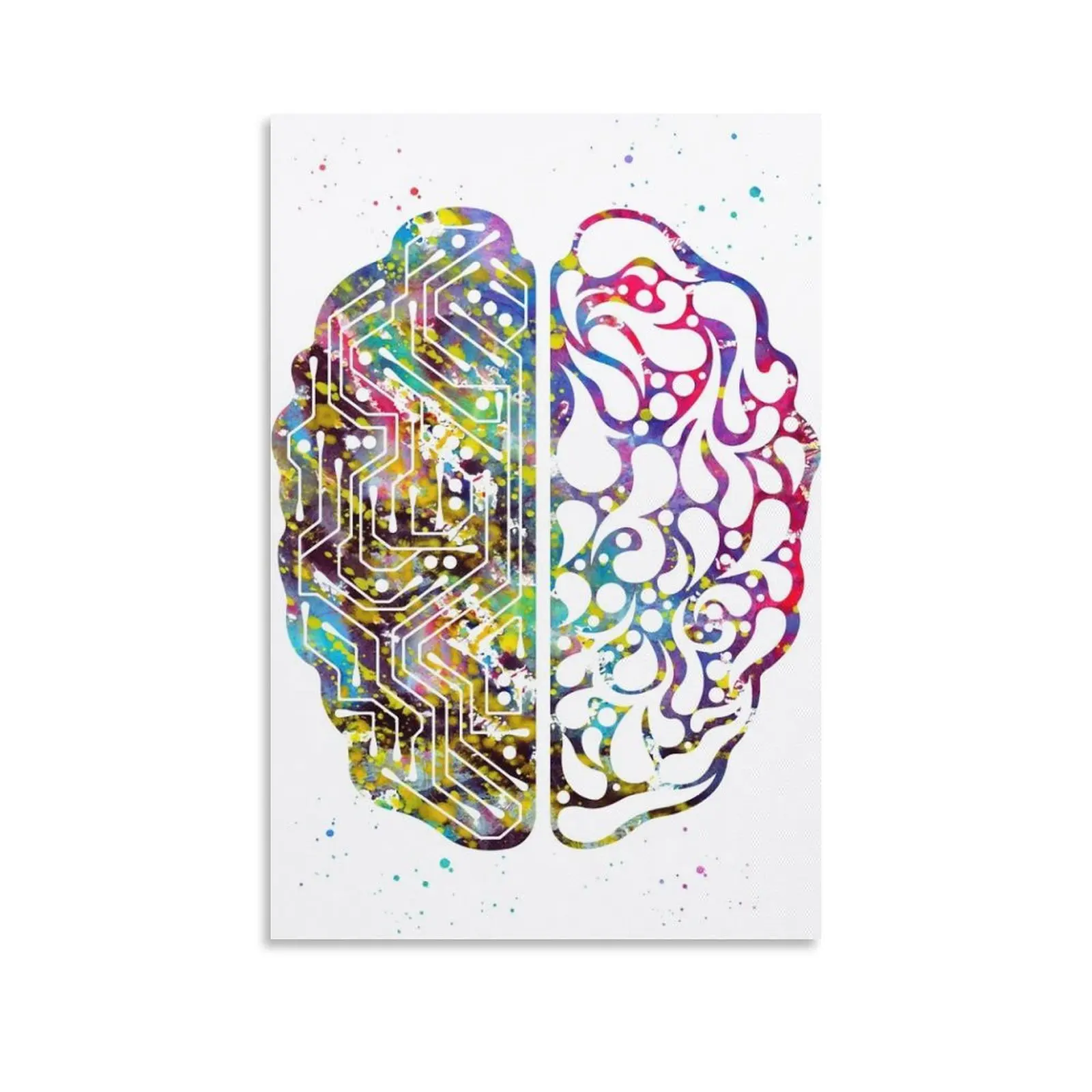 Artificial intelligence Brain Anatomy Canvas Painting luxury home decor ...