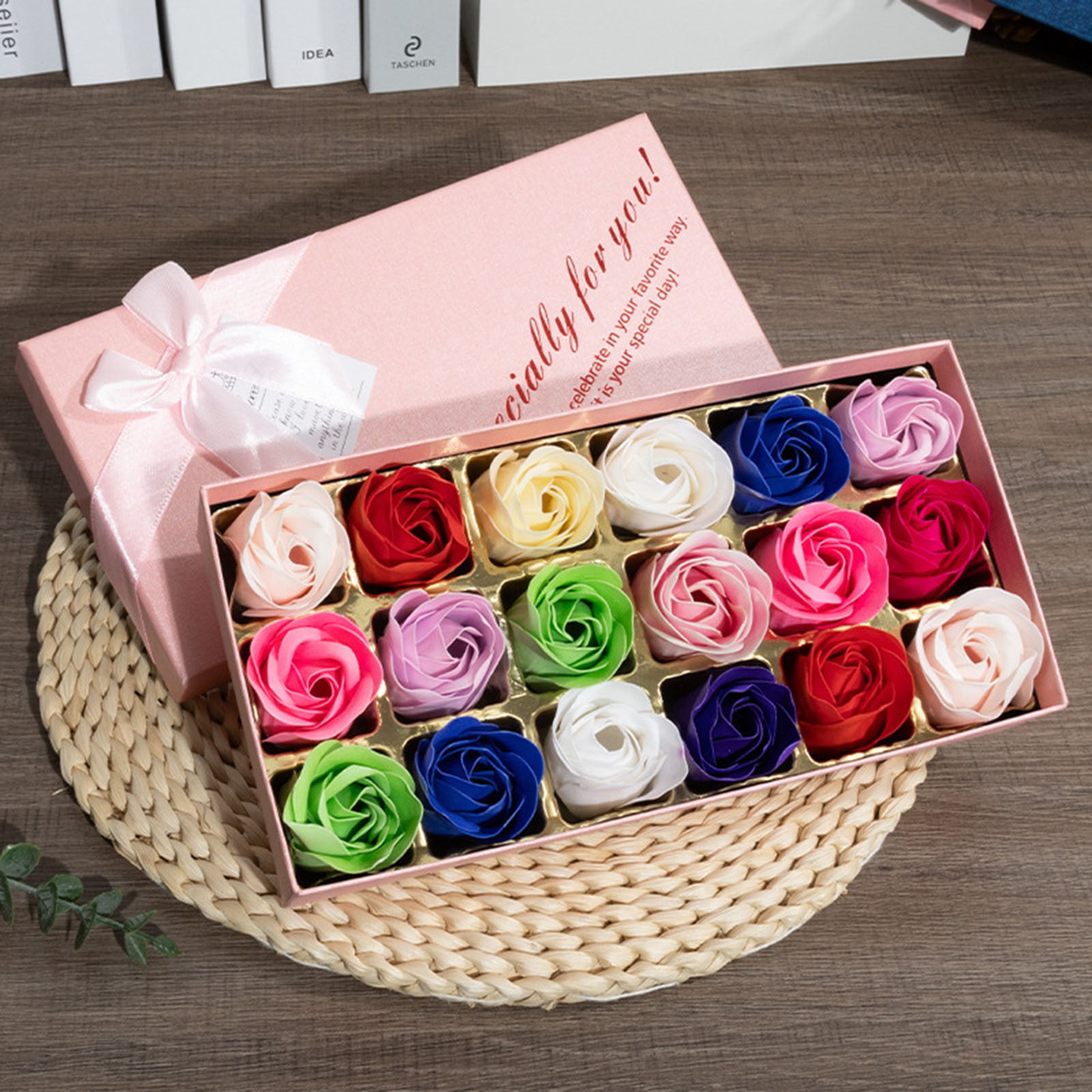 Artificial outdoor flowers! Valentine's Day 1 Box(18Pcs) Floral Scented ...