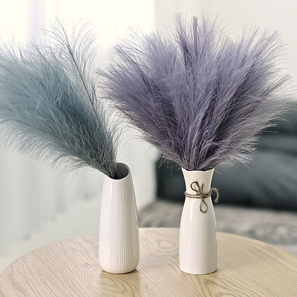 Artificial reed pampas bouquet artificial pampas grass 43 cm 28 roots ...